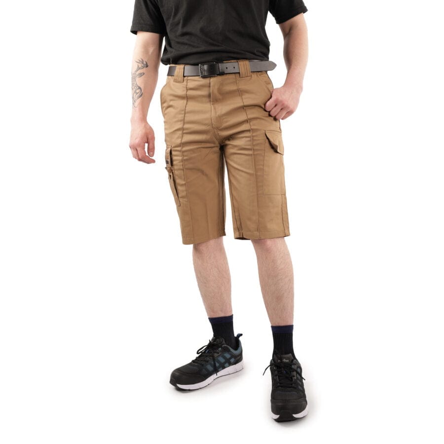 Khaki Cargo Work Shorts - Site King